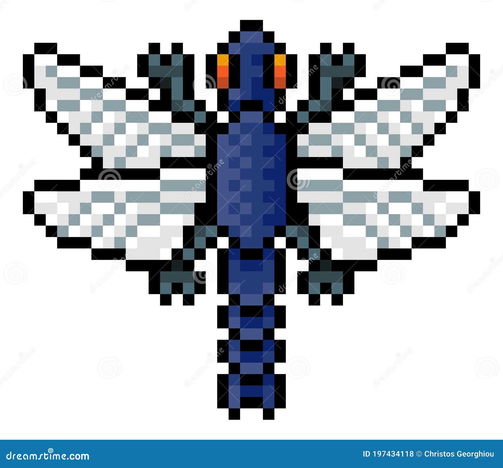 Bug Insect Pixel Art Video Game Beetle 8 Bit Icons Vector Illustration ...