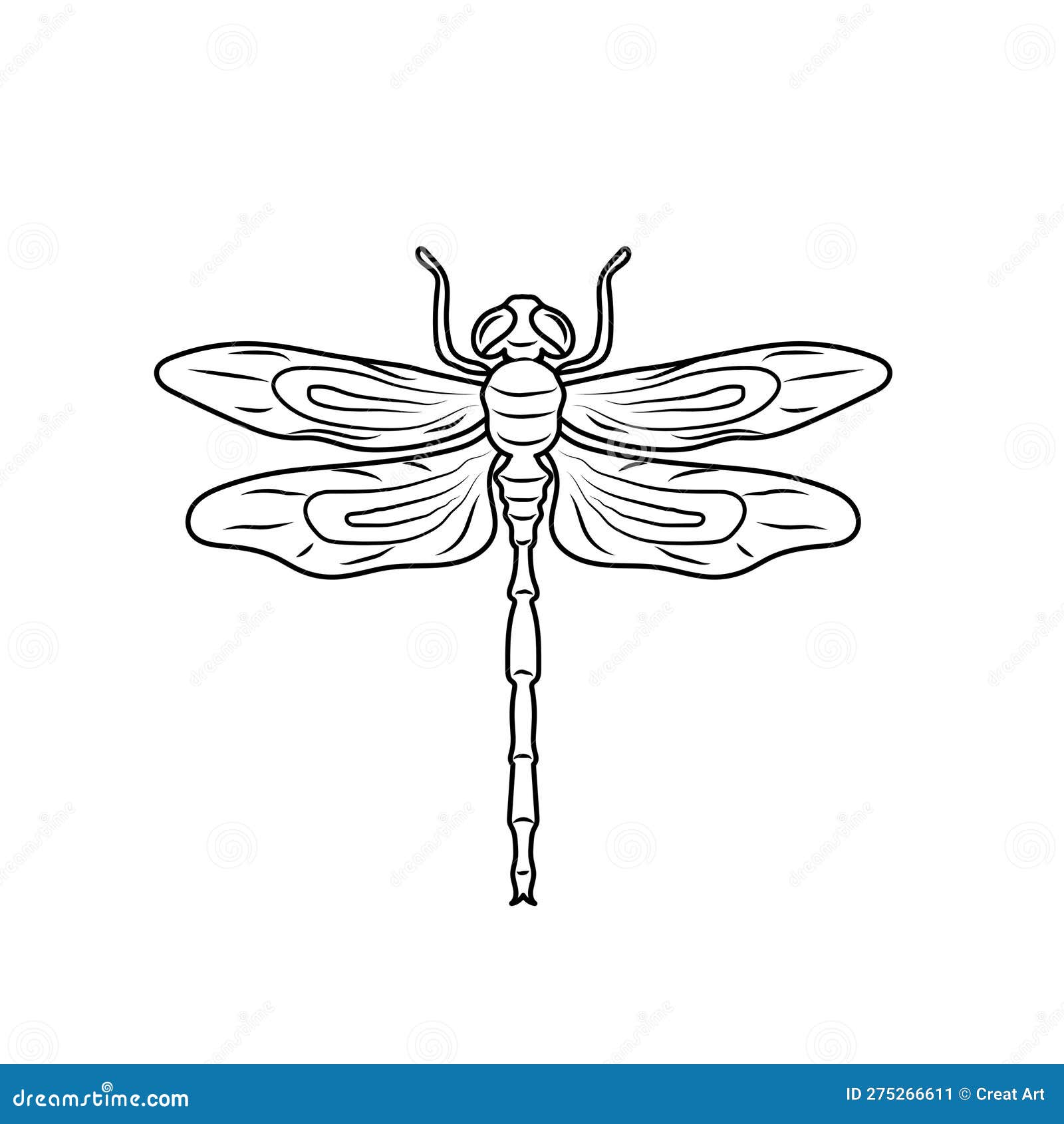 Dragonfly clipart vector stock vector. Illustration of pattern - 275266611