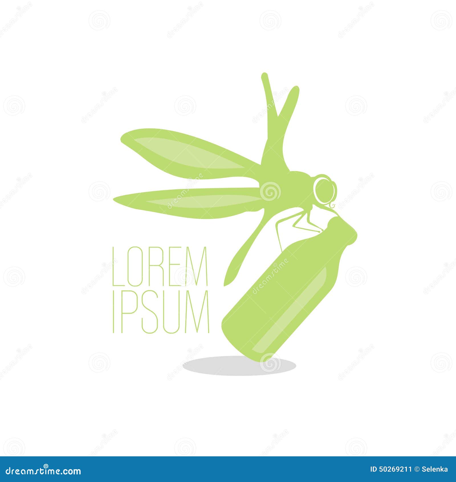 Dragonfly With Flask Ecology Logo. Cartoon Vector | CartoonDealer.com ...