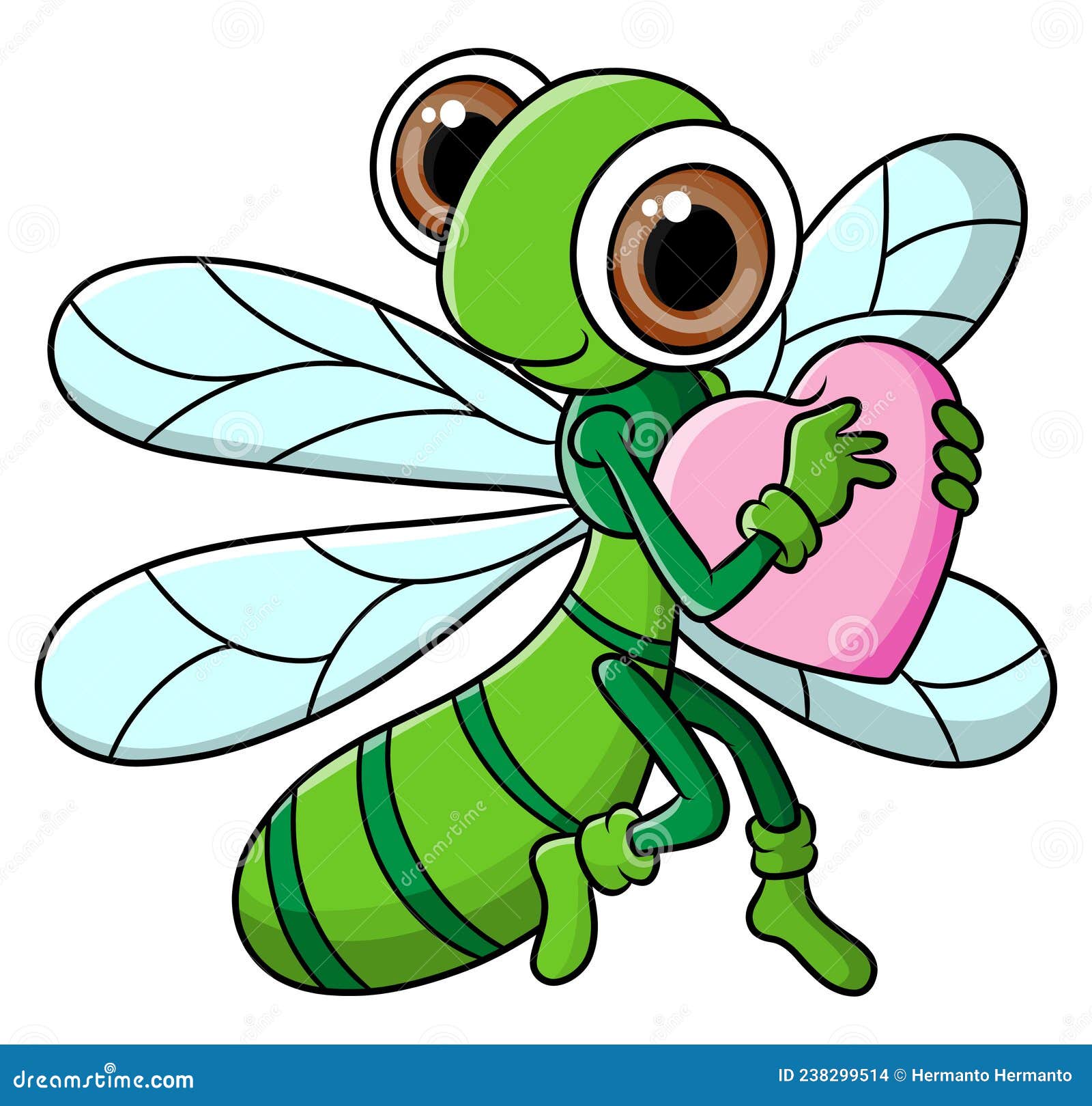 The Dragonfly is Hugging a Love Shape Tightly Stock Vector - Illustration of beauty, doodle ...
