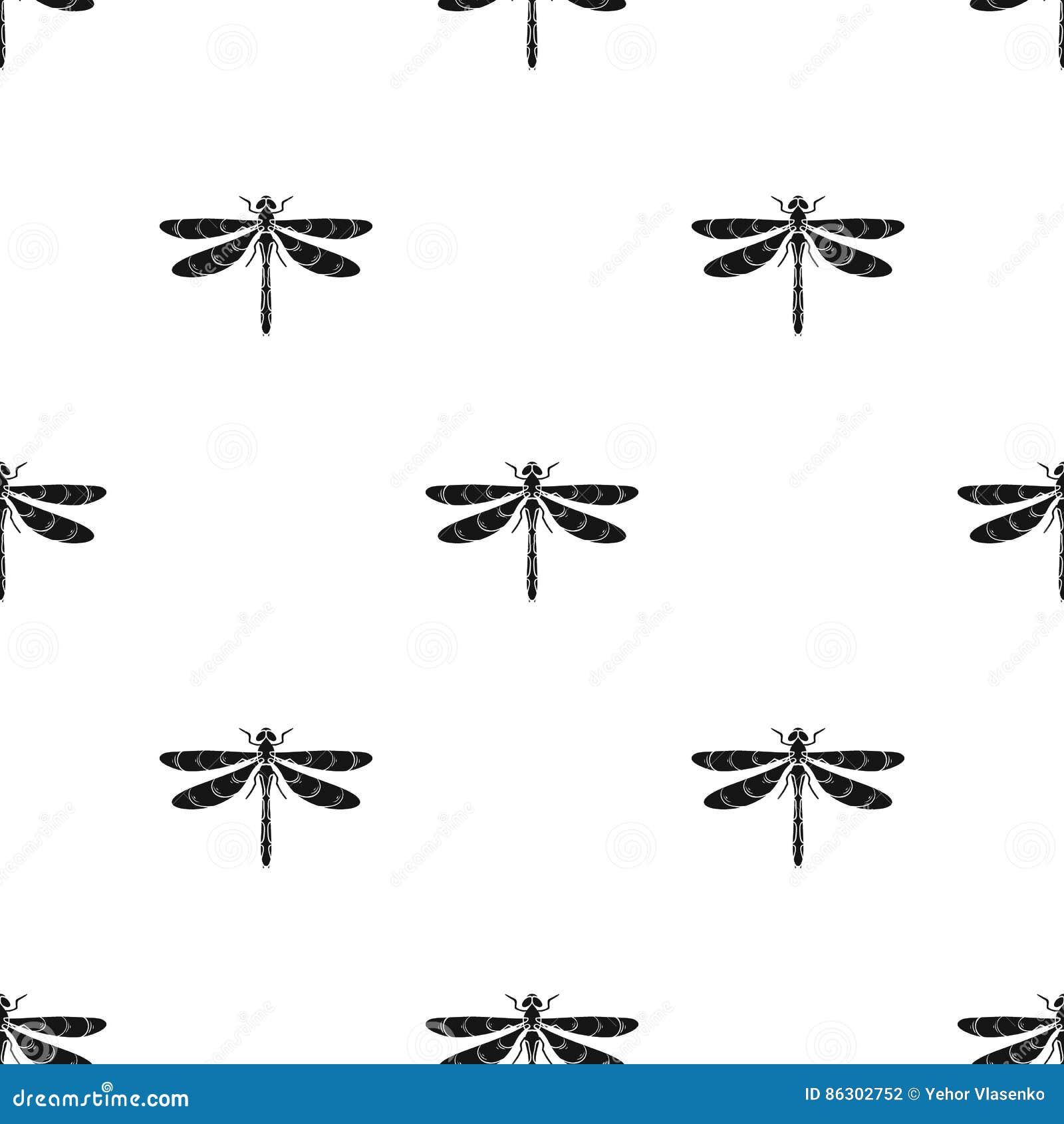 Dragonfly Icon in Black Style Isolated on White Background. Insects ...