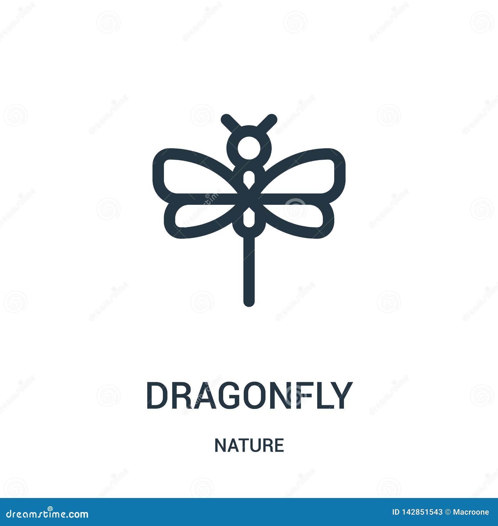 Dragonfly Icon Vector from Nature Collection. Thin Line Dragonfly ...