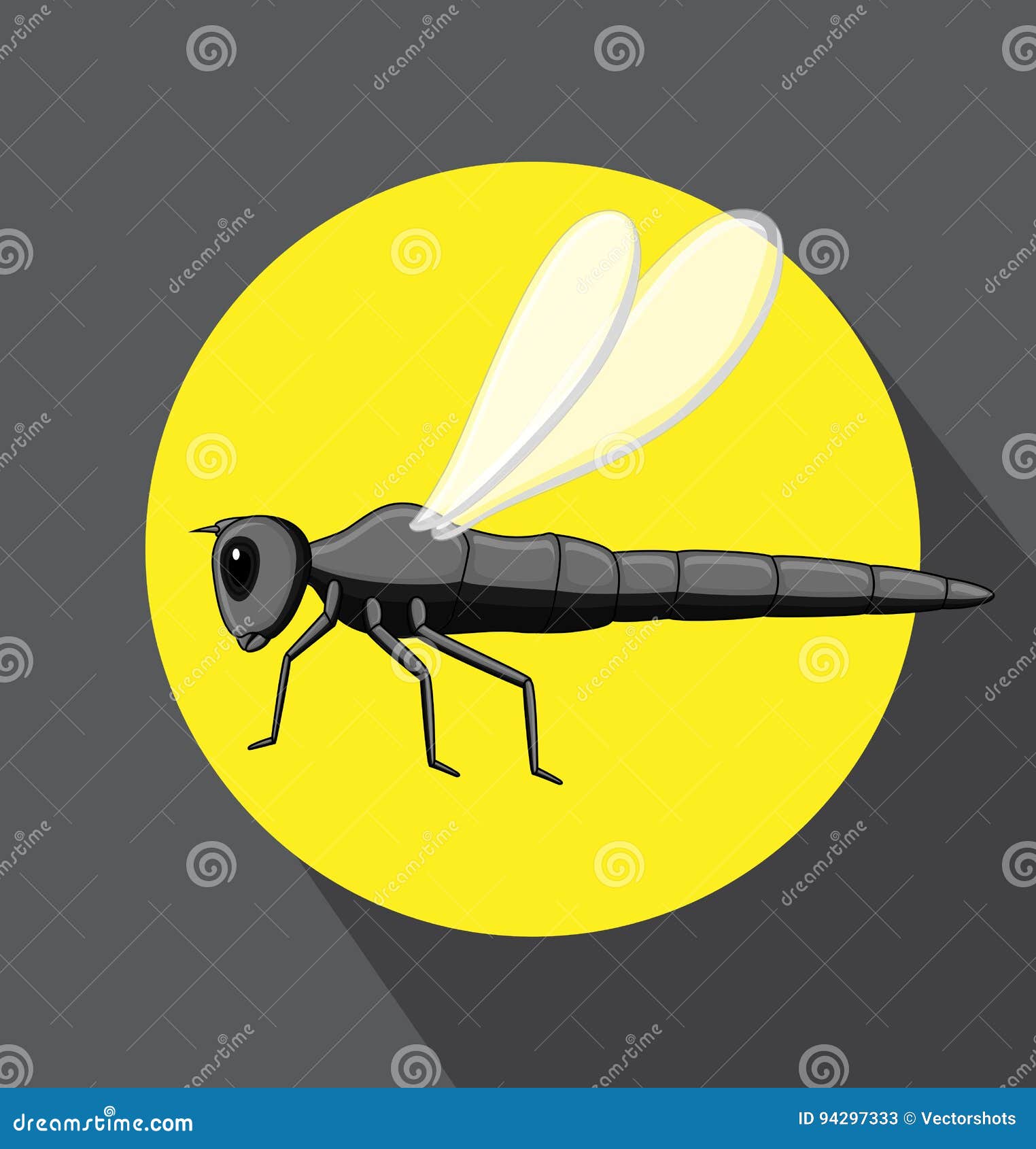 Flying Mayfly Ephemeroptera On A Side View Silhouette Found In Map Of ...