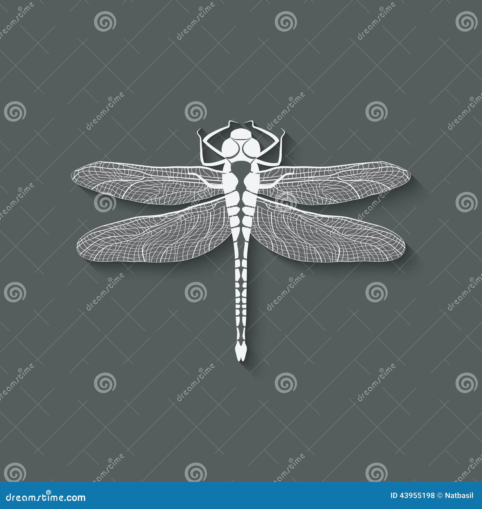 Dragonfly insect symbol stock vector. Illustration of elegant - 43955198