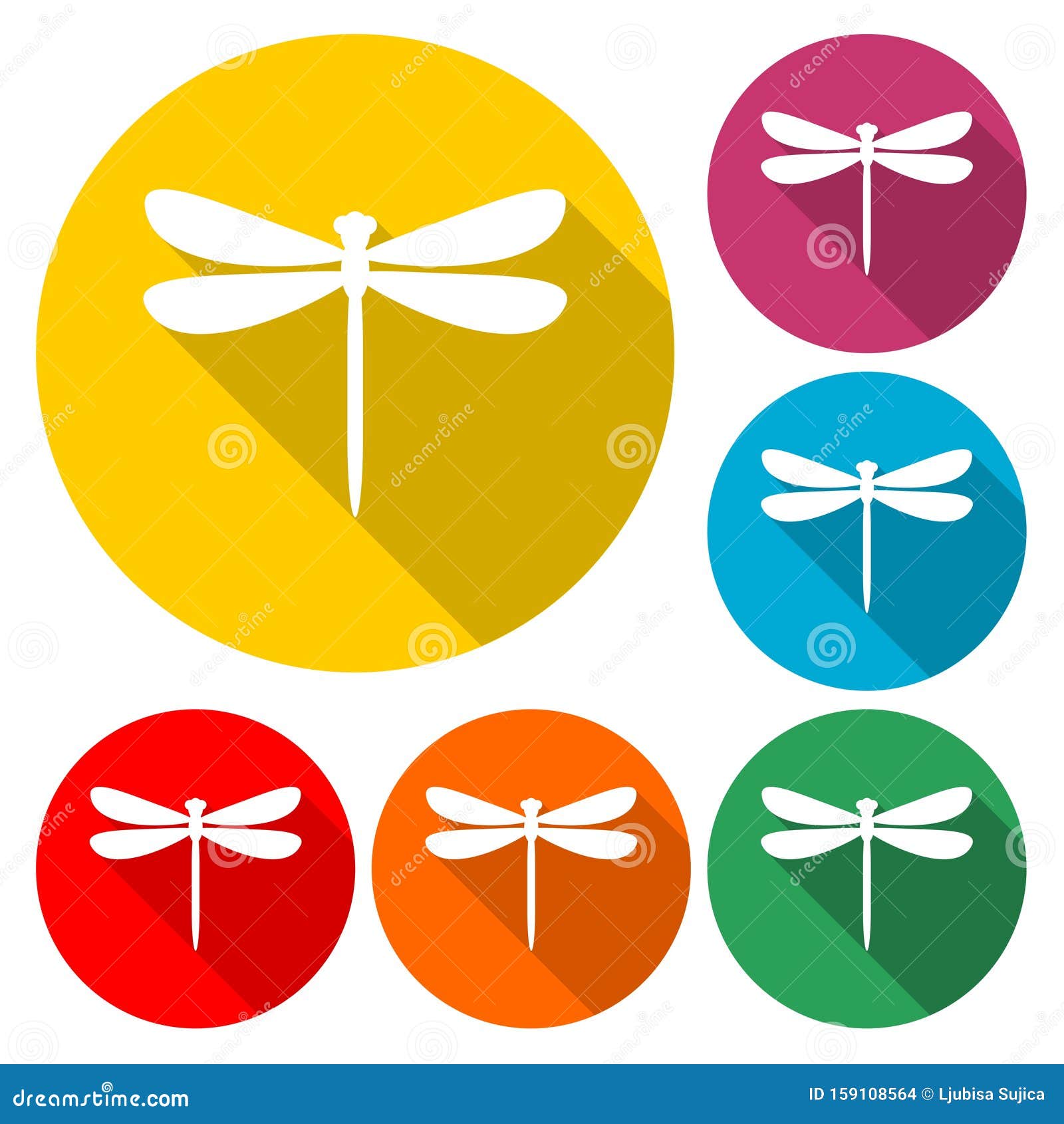 Dragonfly Insect Vector Icon Stock Vector - Illustration of clip ...