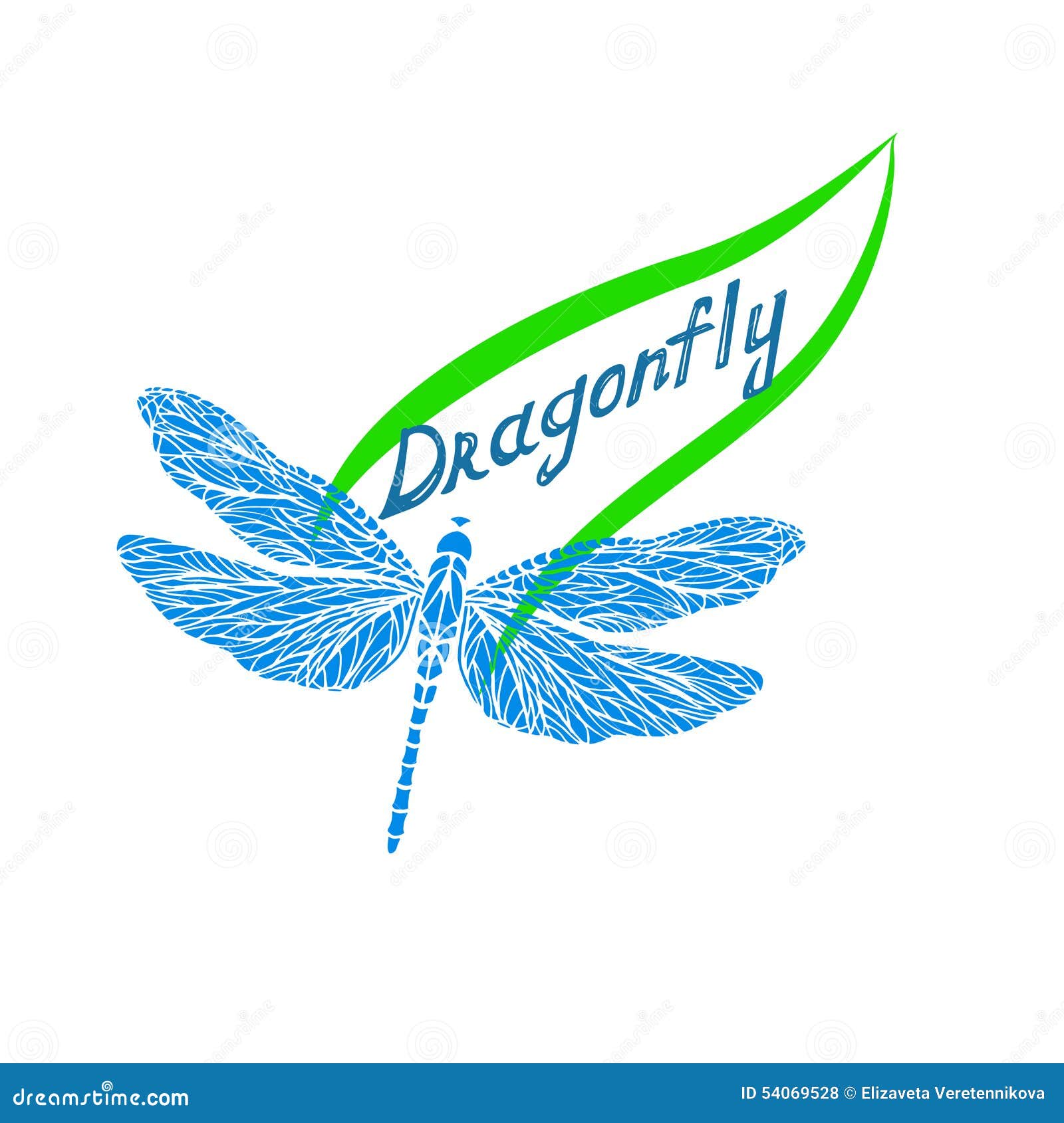 Dragonfly logo stock vector. Illustration of insect, color - 54069528