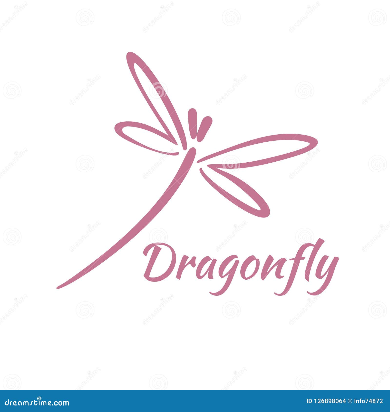 Dragonfly Logo Design Template. Vector Illustration Stock Illustration ...