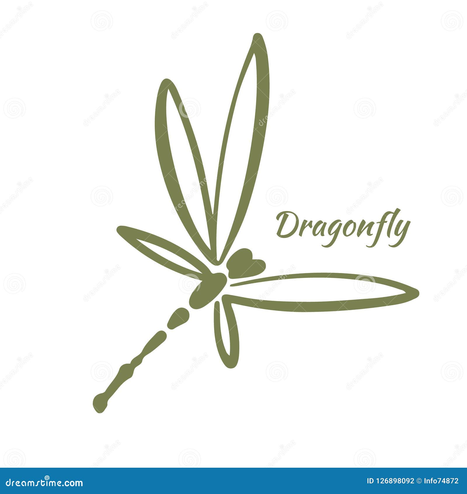 Dragonfly Logo Design Template. Vector Illustration Stock Illustration ...