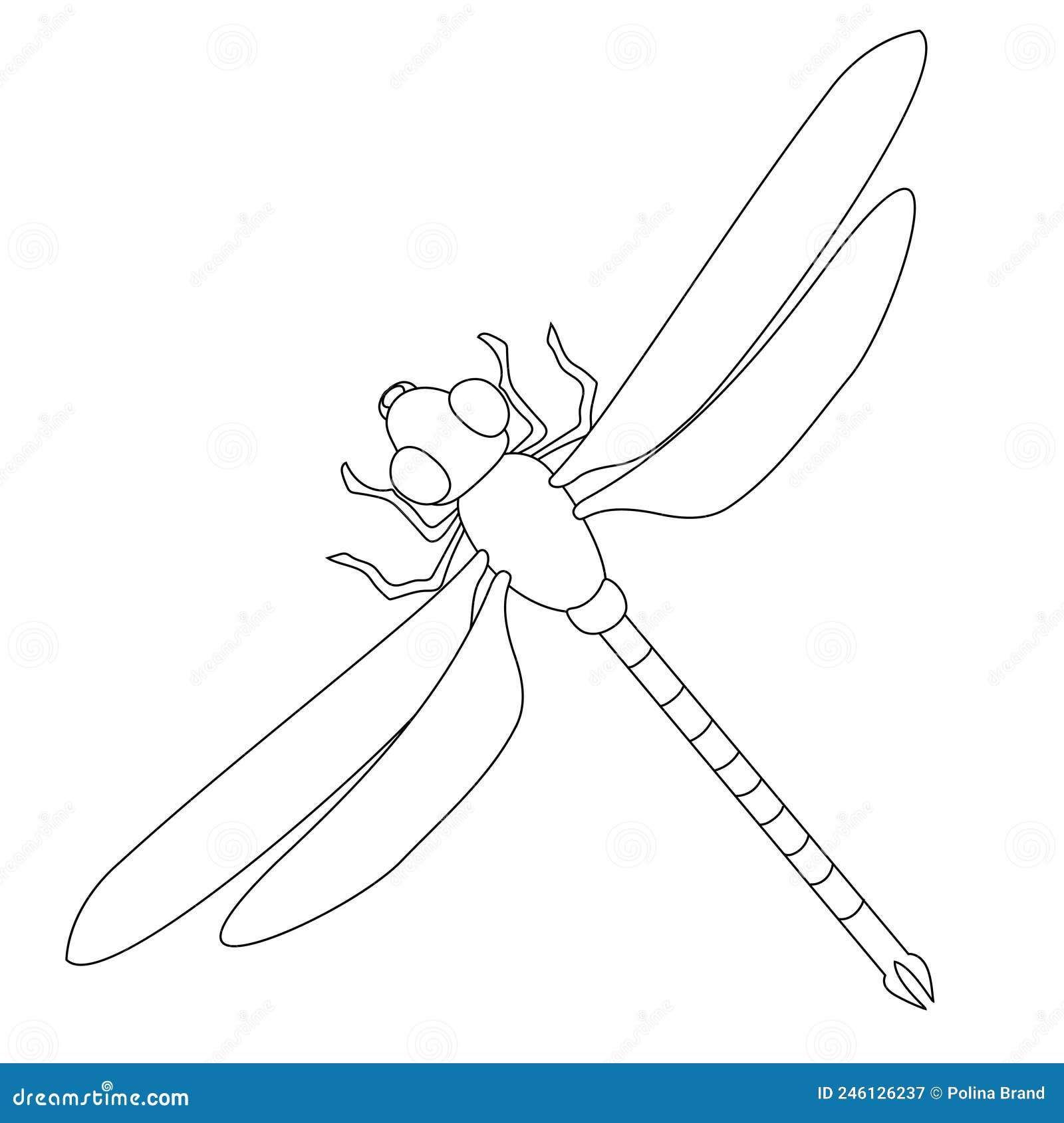 Dragonfly One Line Art. Insect Minimal Line Drawing Stock Vector ...