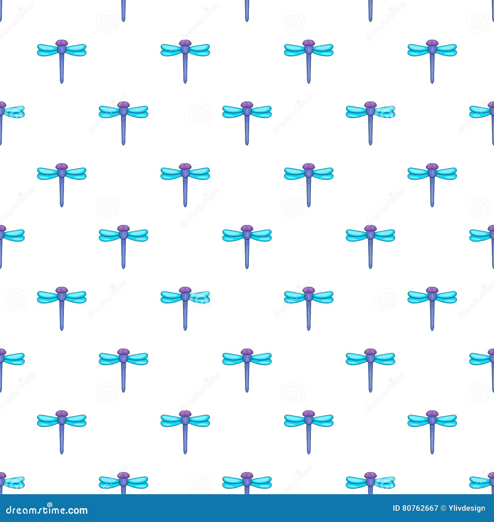 Dragonfly Pattern, Cartoon Style Stock Vector - Illustration of black ...