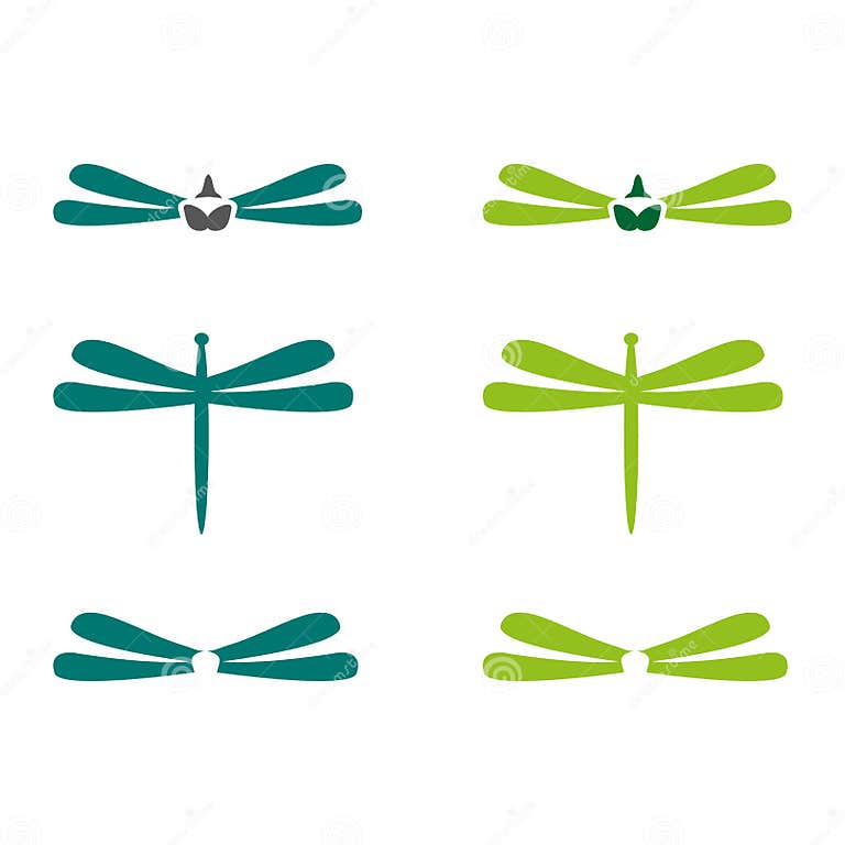Dragonfly stock vector. Illustration of simple, icon - 99125780