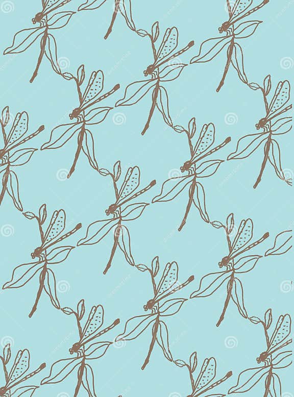 Dragonfly troop stock illustration. Illustration of flower - 286826008