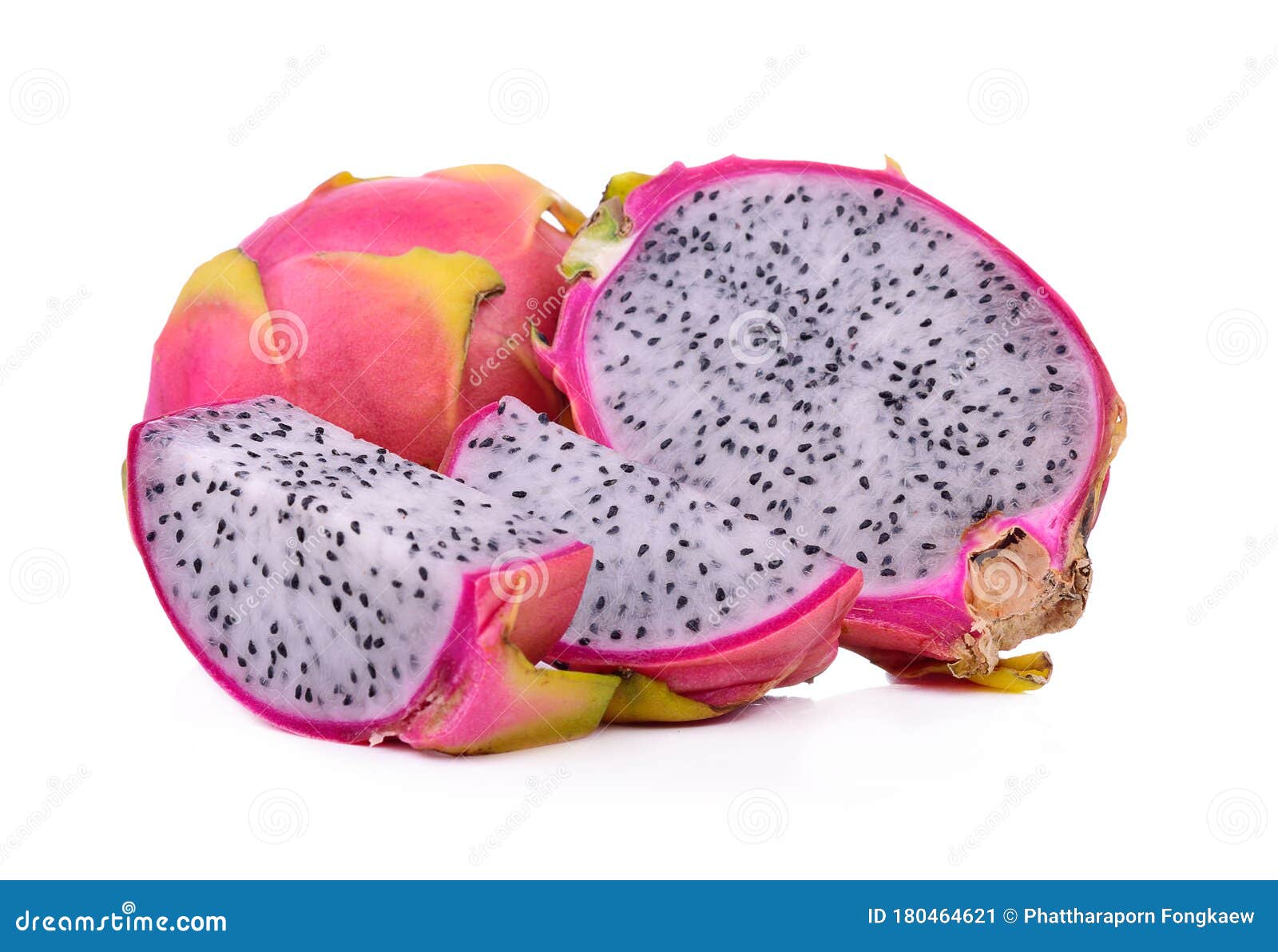 Dragonfruit Isolated Against White Background Stock Image - Image of ...