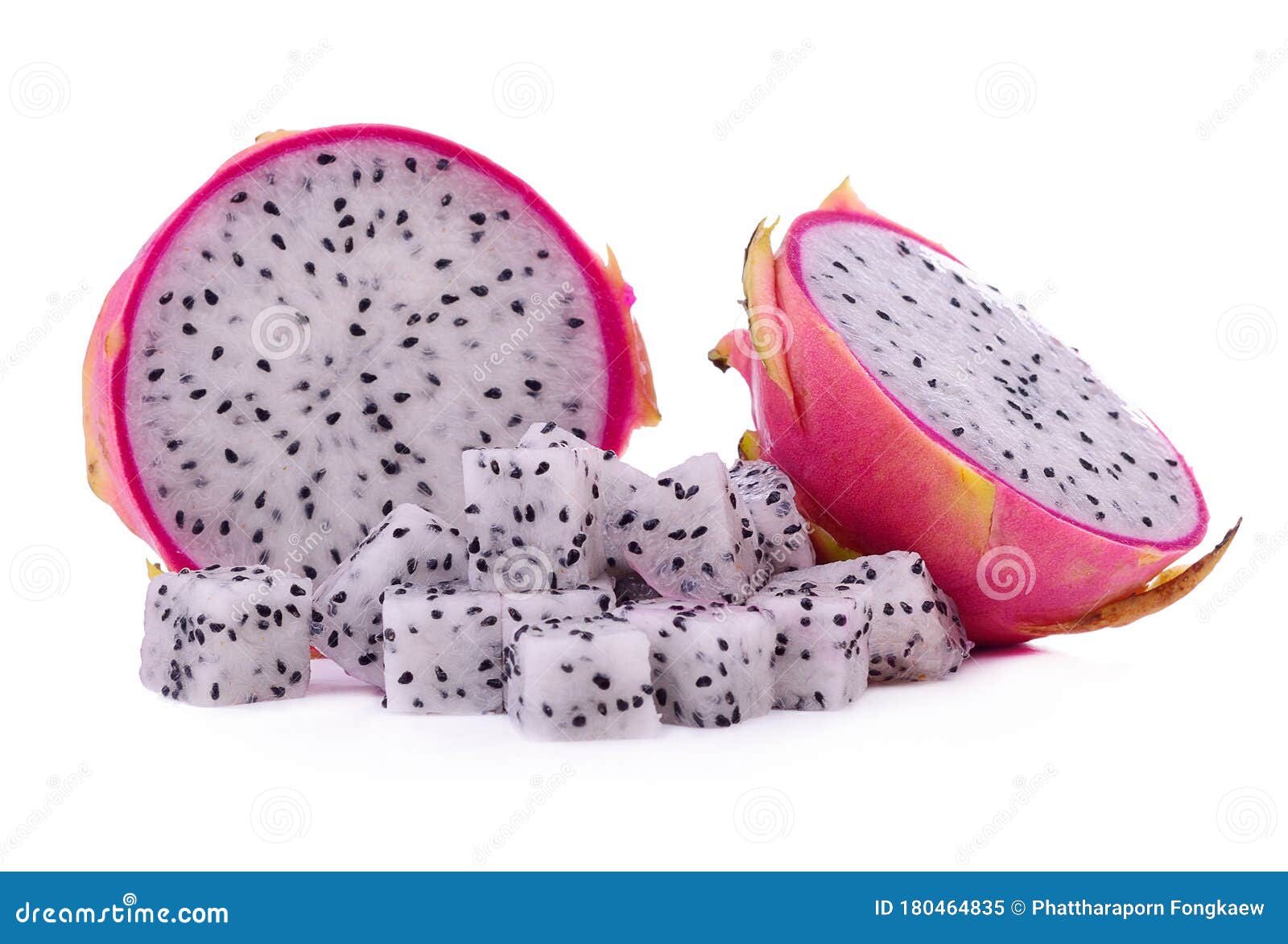 Dragonfruit Isolated Against White Background Stock Image - Image of ...