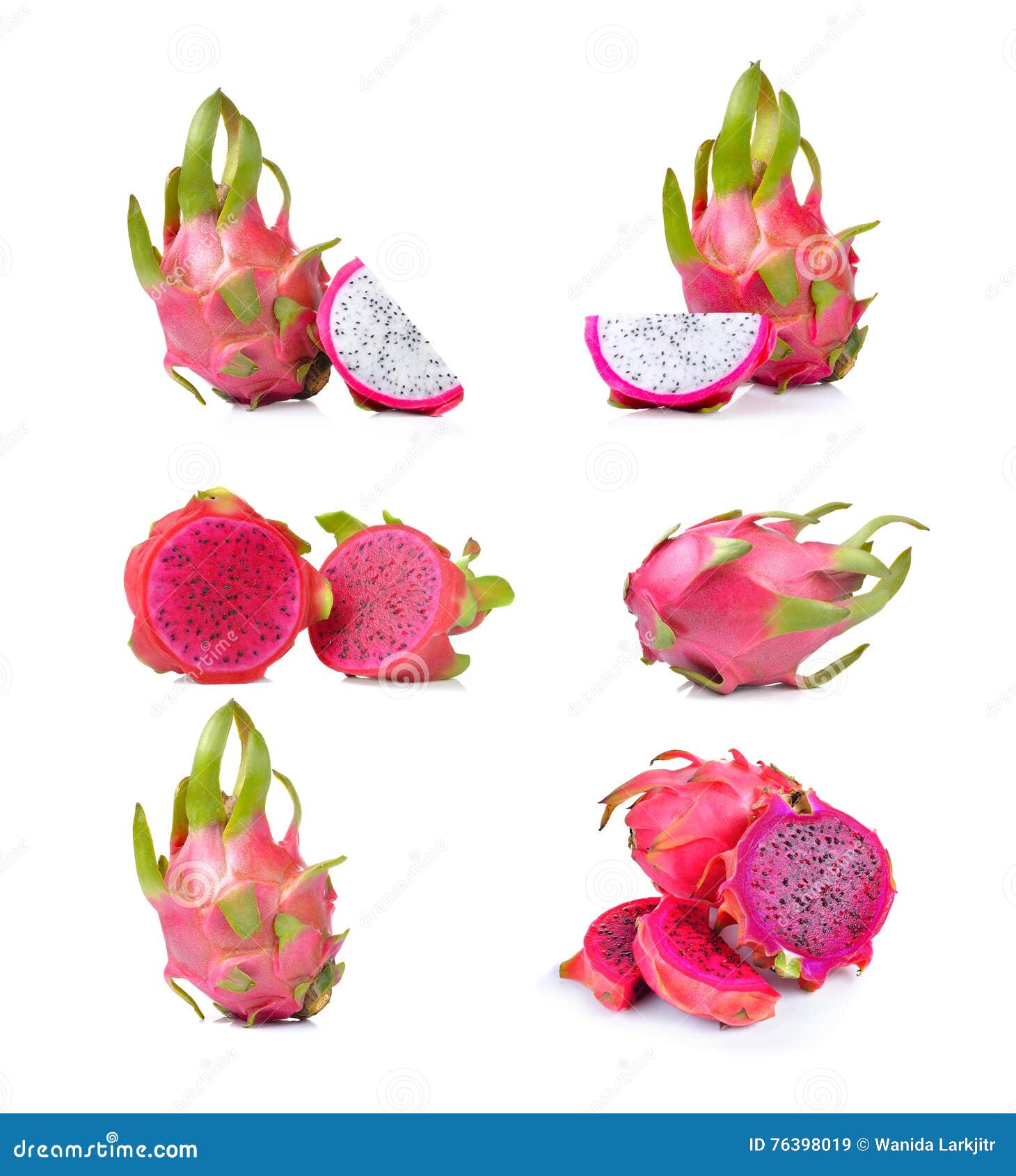Dragonfruit on White Background Stock Image - Image of white, isolated ...