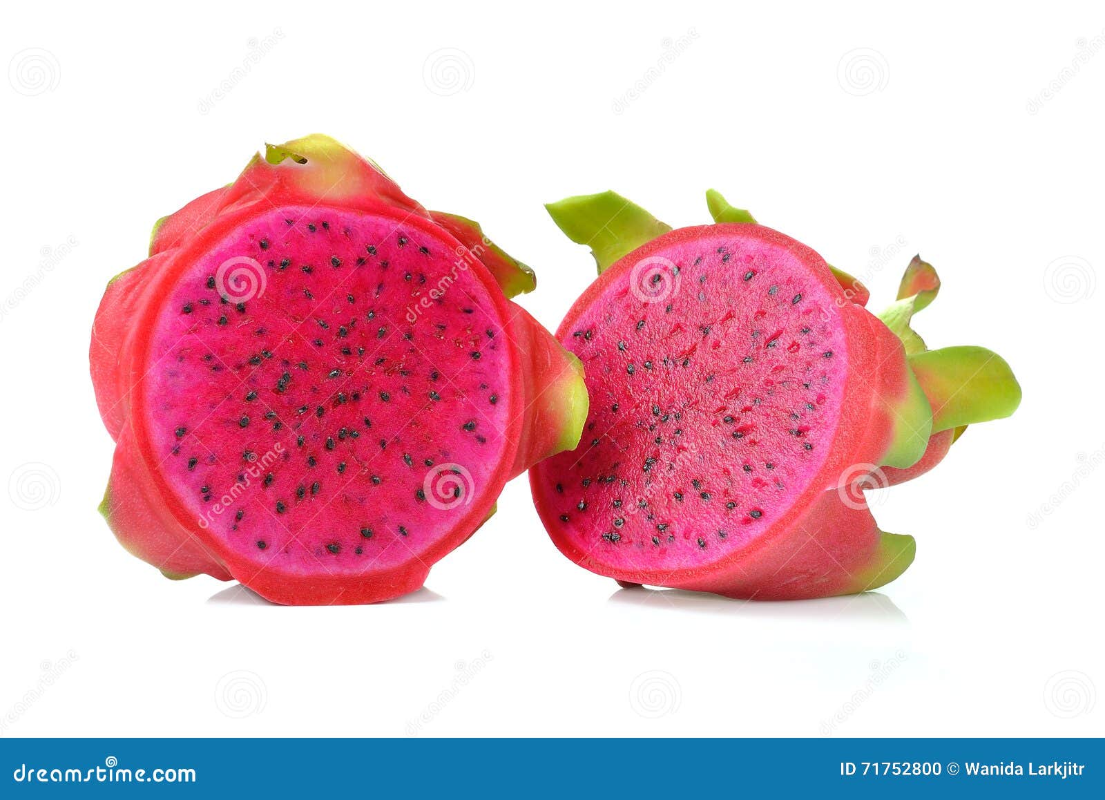 Dragonfruit on White Background Stock Photo - Image of sweet, pink ...