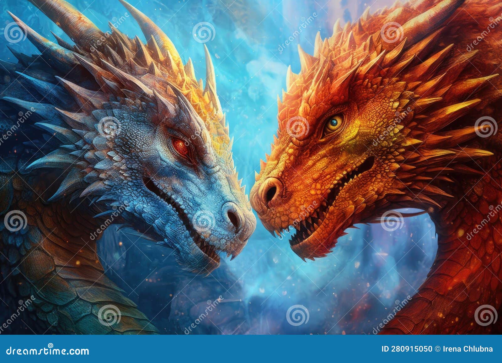 Dragons and Fantasy Artificial Intelligence Image. Generative AI Stock ...