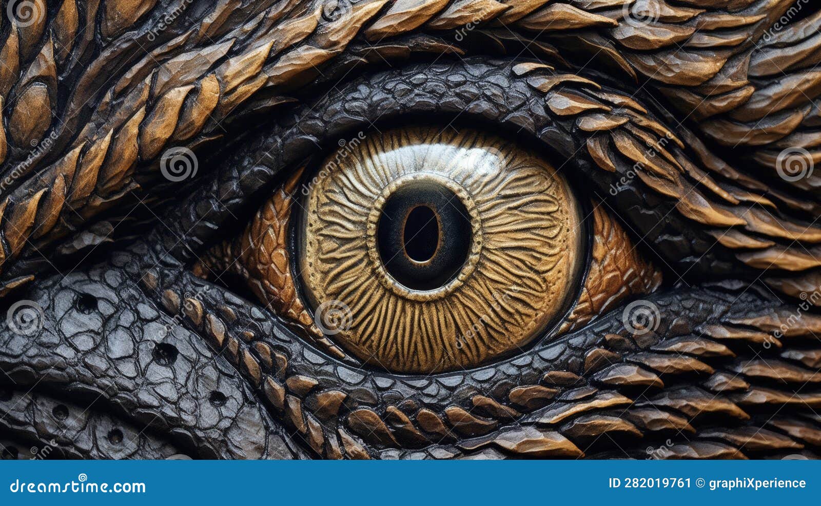 Dragons Gaze Eye Artwork stock illustration. Illustration of intric ...