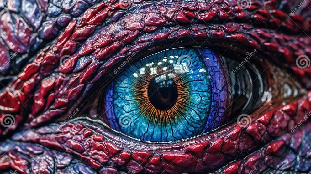 Dragons Gaze Eye Artwork stock illustration. Illustration of chalk ...
