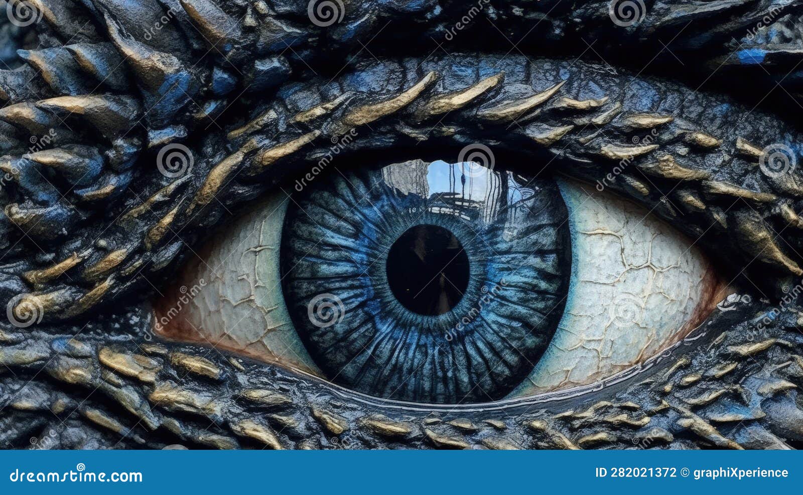 Dragons Gaze Eye Artwork stock illustration. Illustration of ...