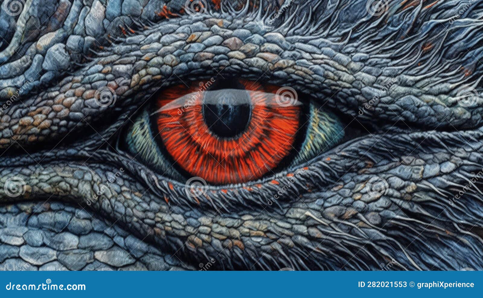 Dragons Gaze Eye Artwork stock illustration. Illustration of closeup ...