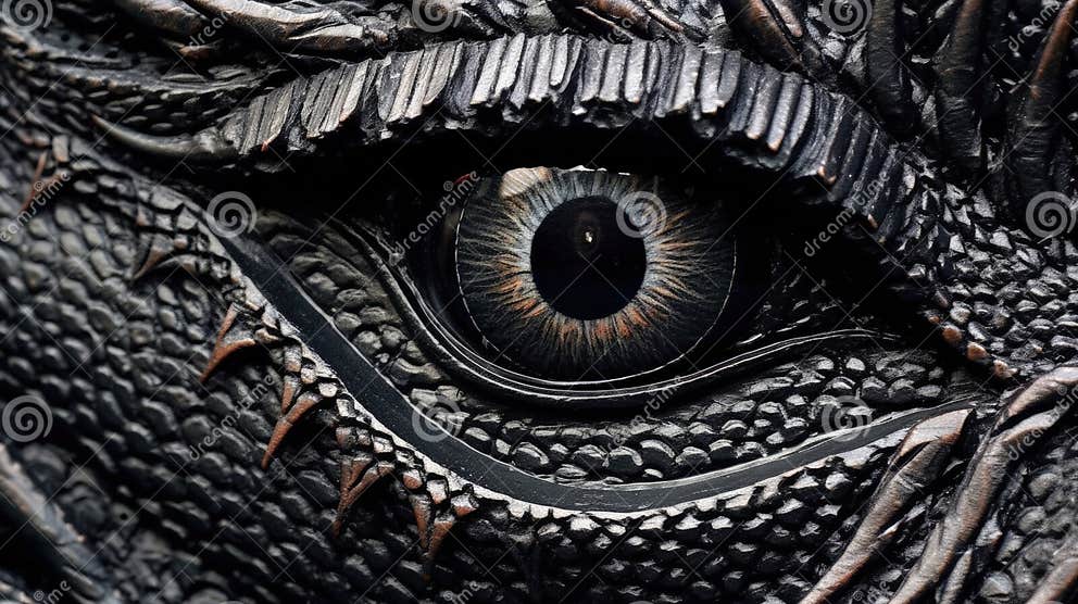 Dragons Gaze Eye Artwork stock illustration. Illustration of gaze ...