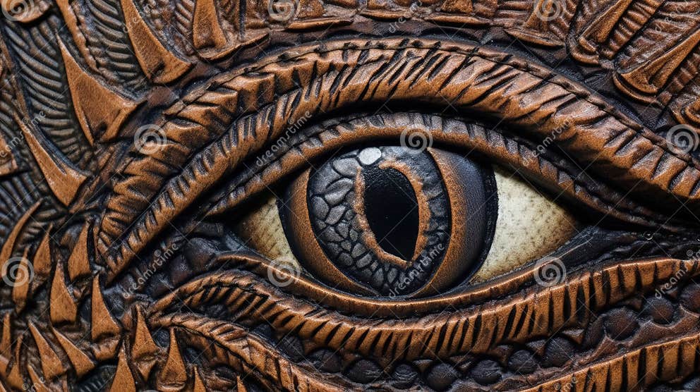 Dragons Gaze Eye Artwork stock illustration. Illustration of intric ...