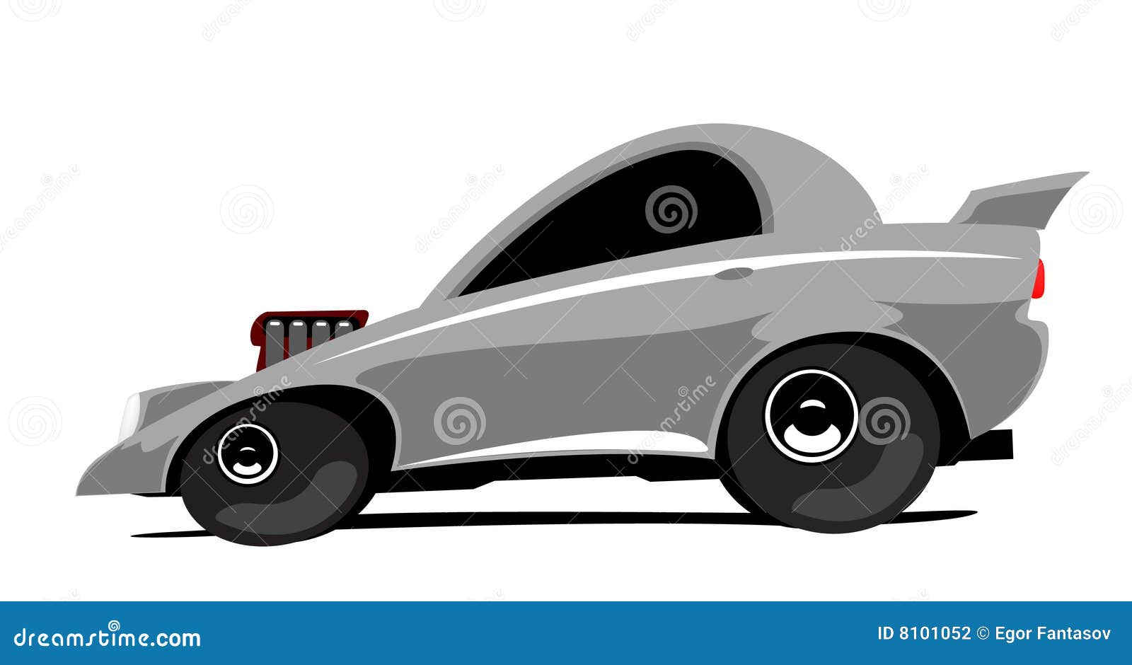 Dragster car stock vector. Illustration of race, cartoon - 8101052