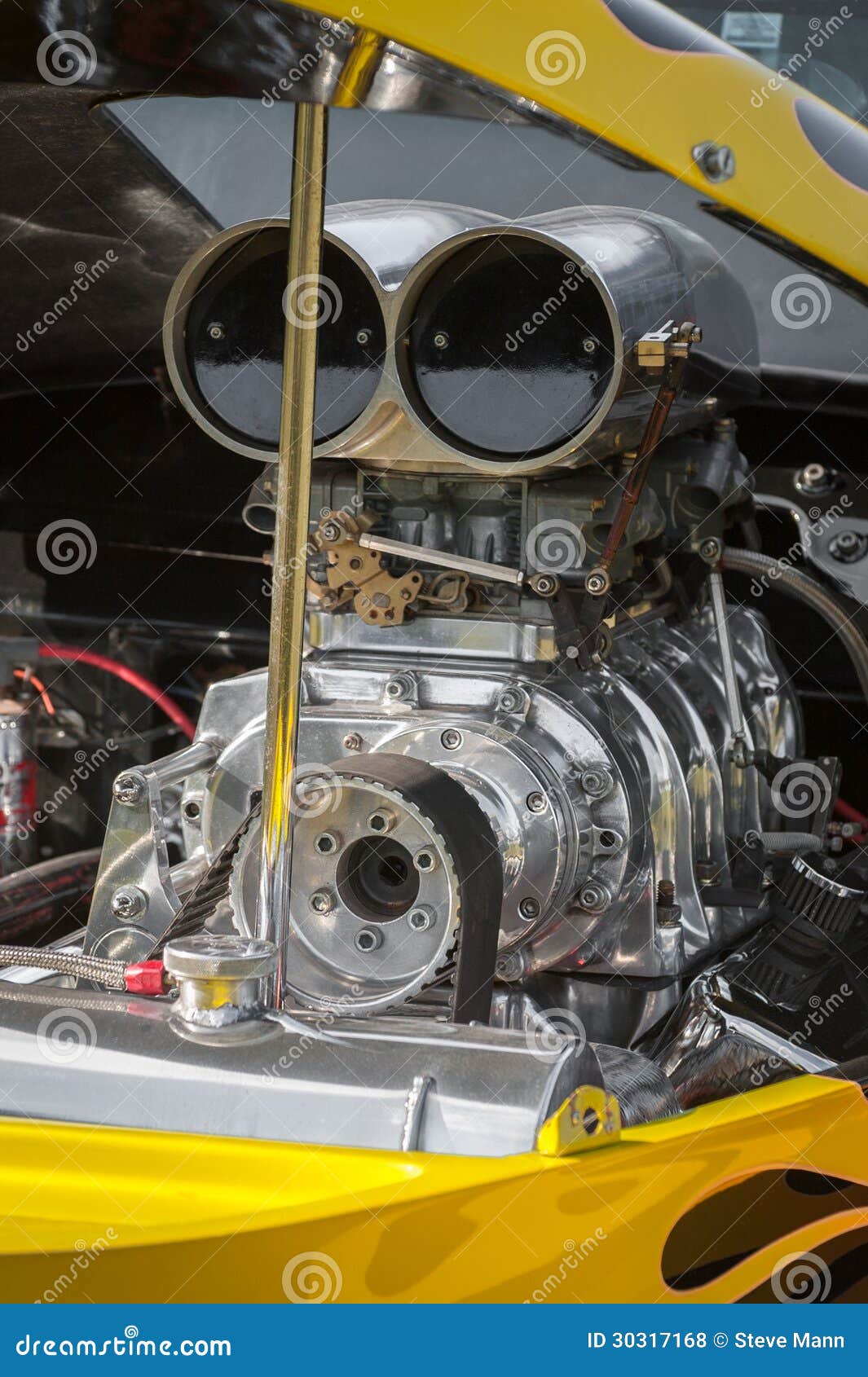 Dragster engine stock photo. Image of autos, custom, supercharged ...