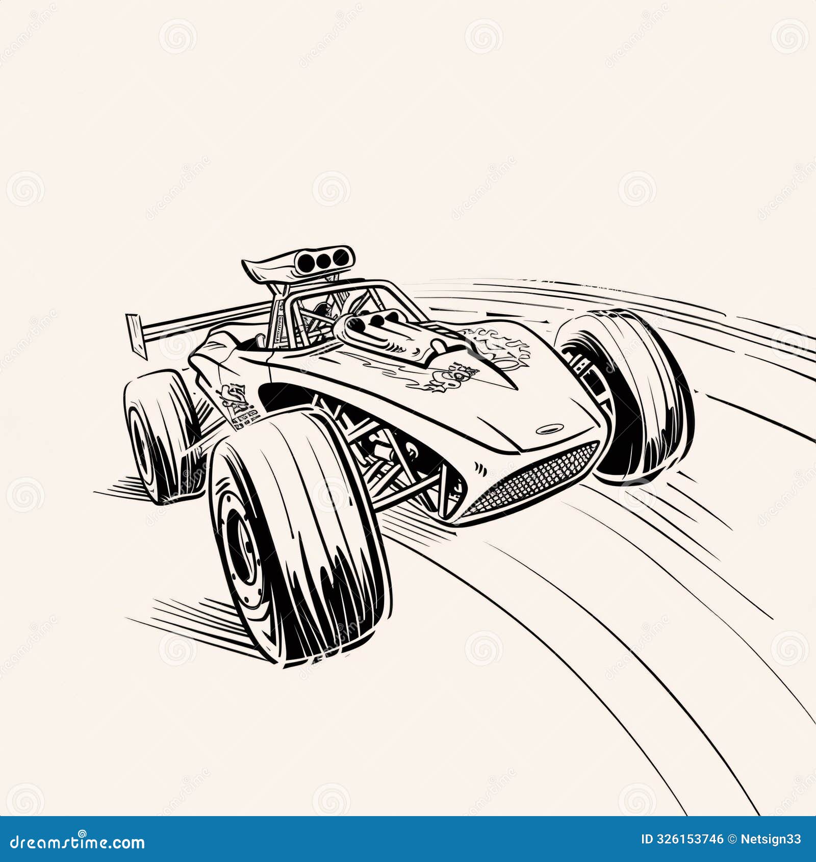 Dragster Racing Car - A Cartoon Car With Wheels Royalty-Free Stock ...