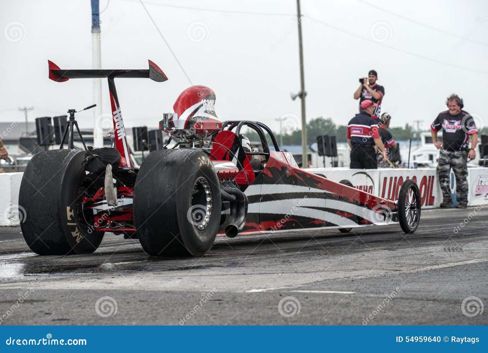 Dragster ready to start editorial image. Image of line - 54959640