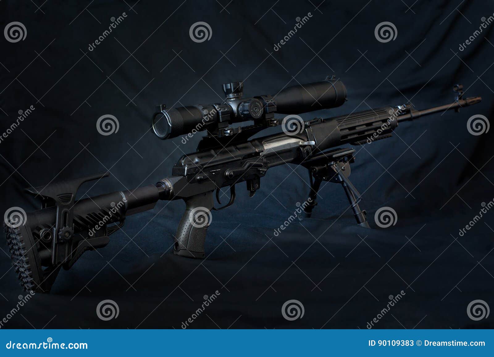Dragunov sniper rifle stock image. Image of optical, tactical - 90109383