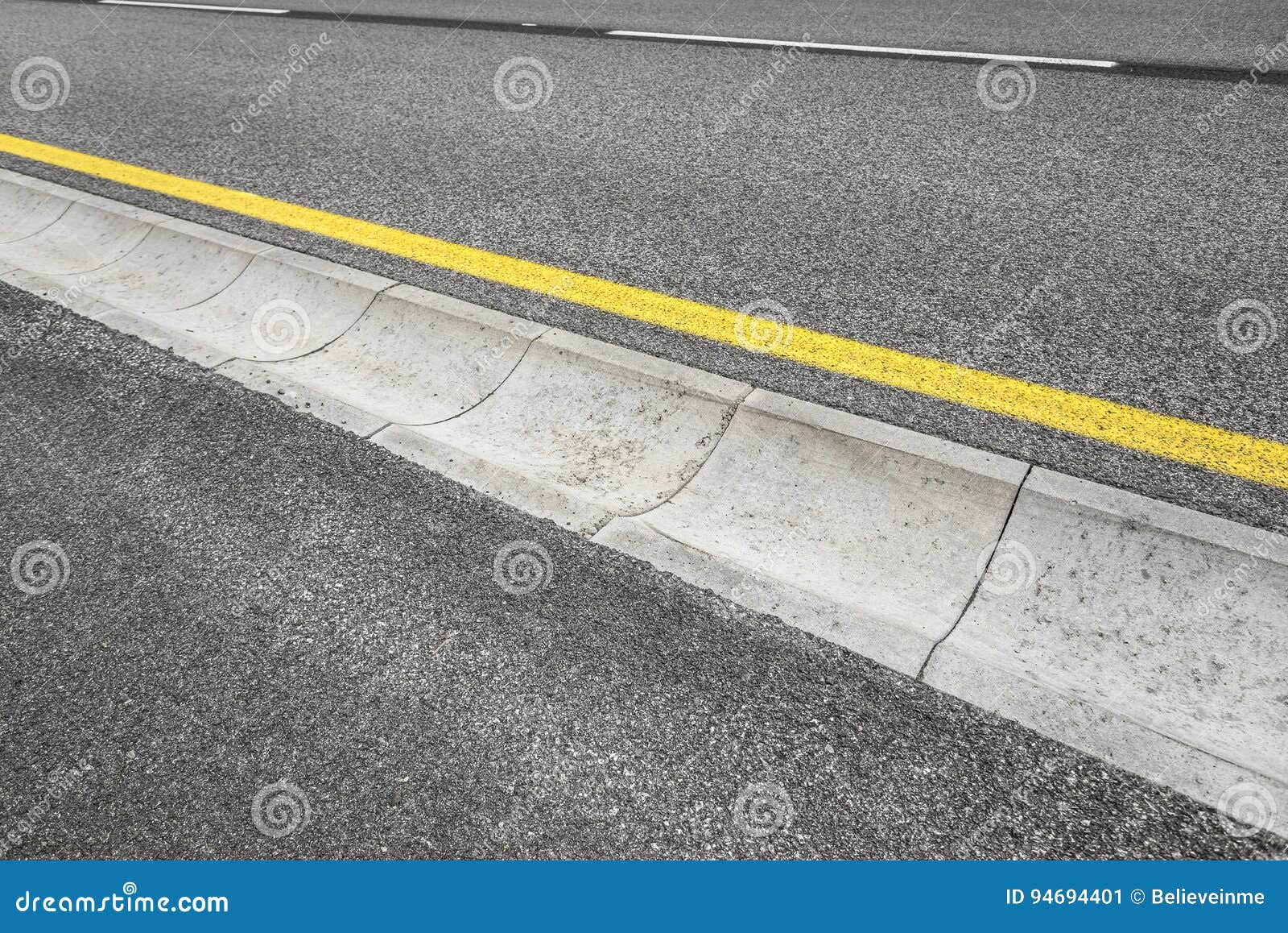 Drain Channel on the Asphalt Road. Stock Image - Image of sidewalk ...