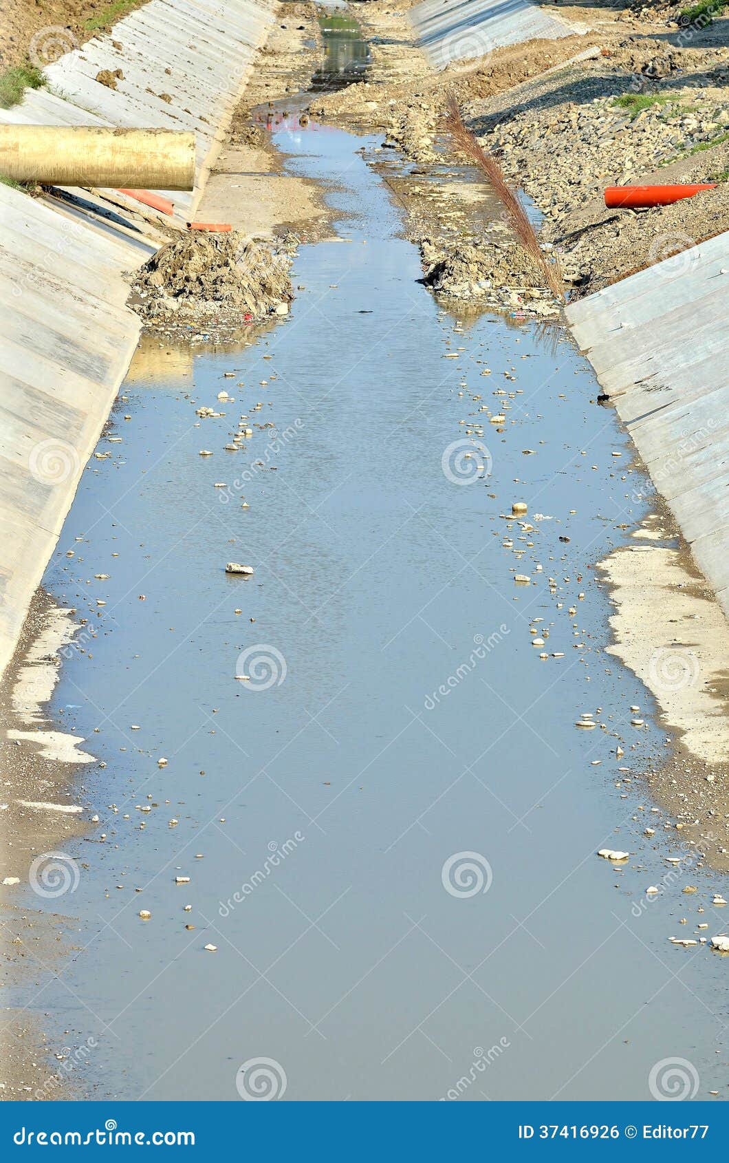 River drain channel stock photo. Image of waves, nature - 37416926