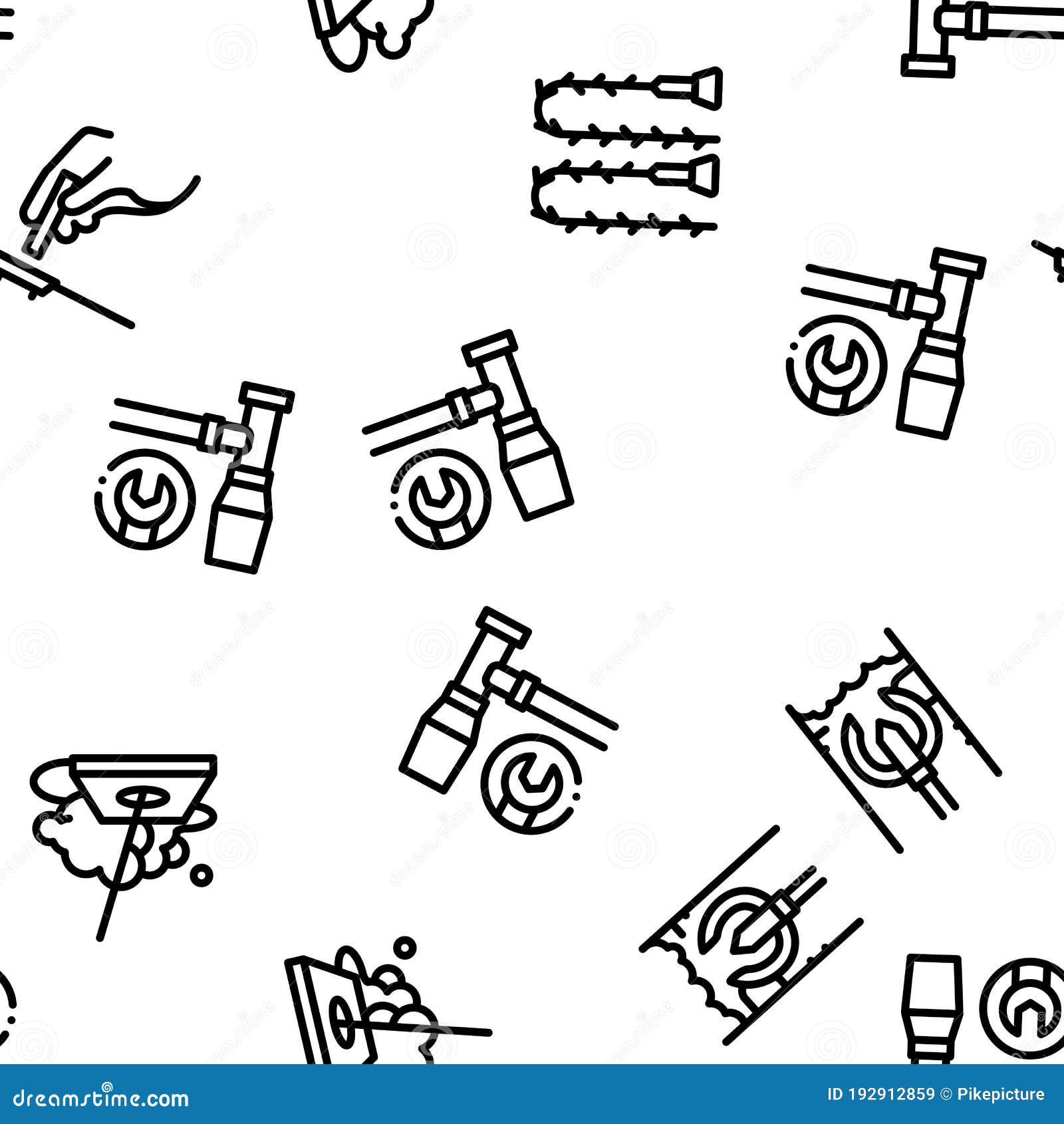 Drain Cleaning Service Seamless Pattern Vector Stock Vector ...