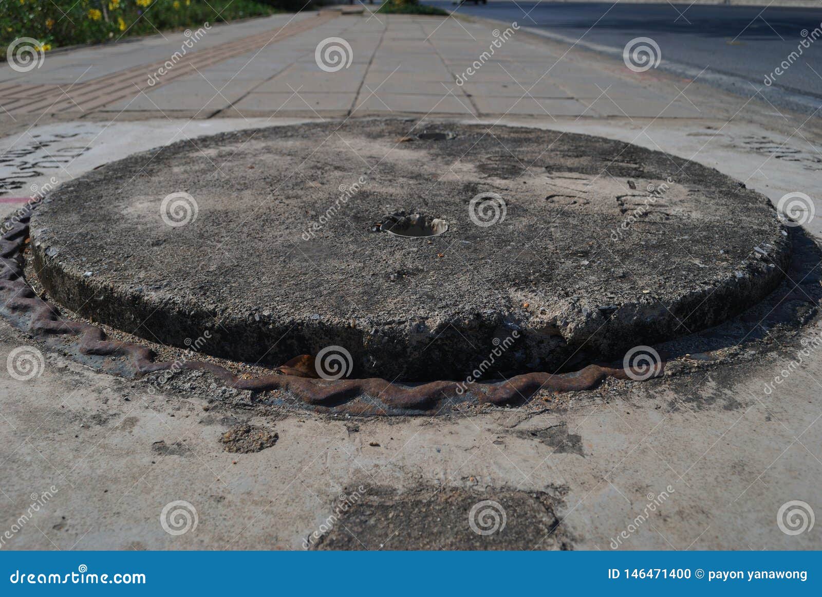 Drain cap stock photo. Image of floor, heavy, grid, dirty - 146471400