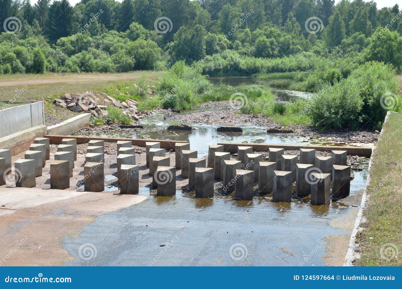 Draining Excess Water from the Lake Stock Photo - Image of outdoors ...