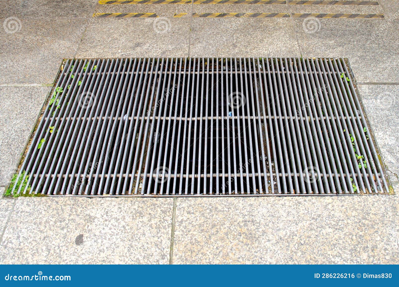 Drain or Gutter with Grate in Germany Closeup Stock Photo - Image of ...
