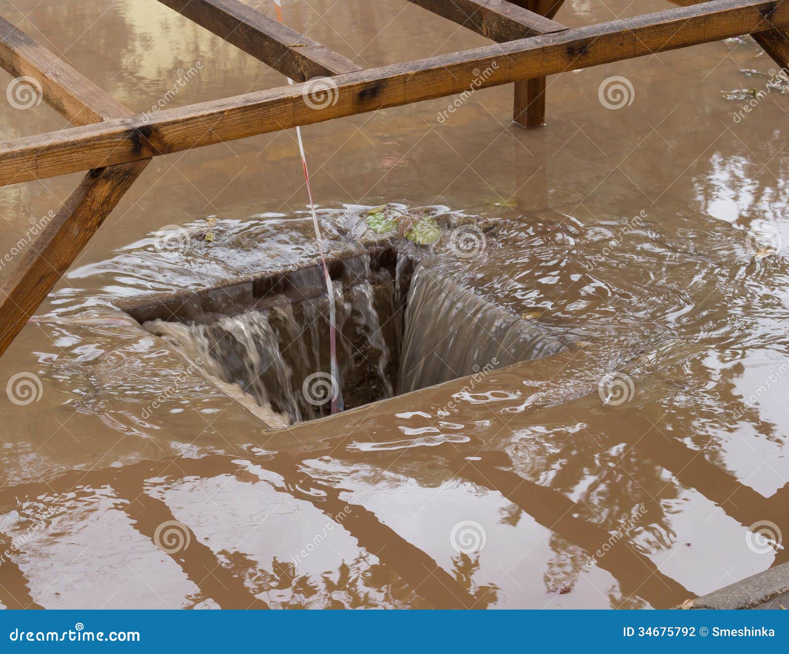 Drain with Heavy Rain Draining Away Stock Photo - Image of storm ...