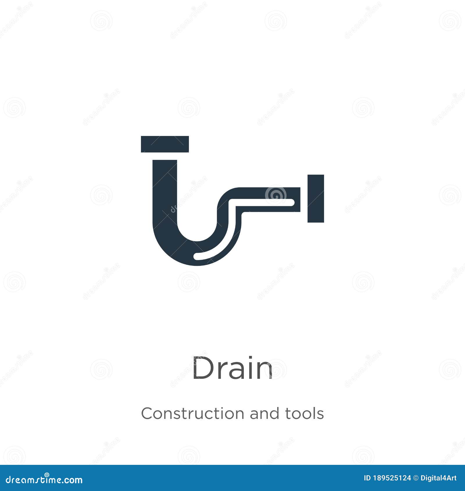 Drain Icon Vector. Trendy Flat Drain Icon from Construction and Tools ...