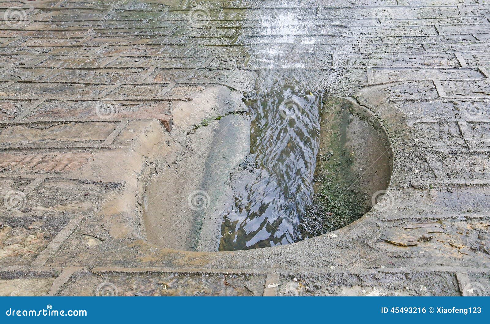 Drain outlet stock photo. Image of mossy, pipe, horizontal - 45493216