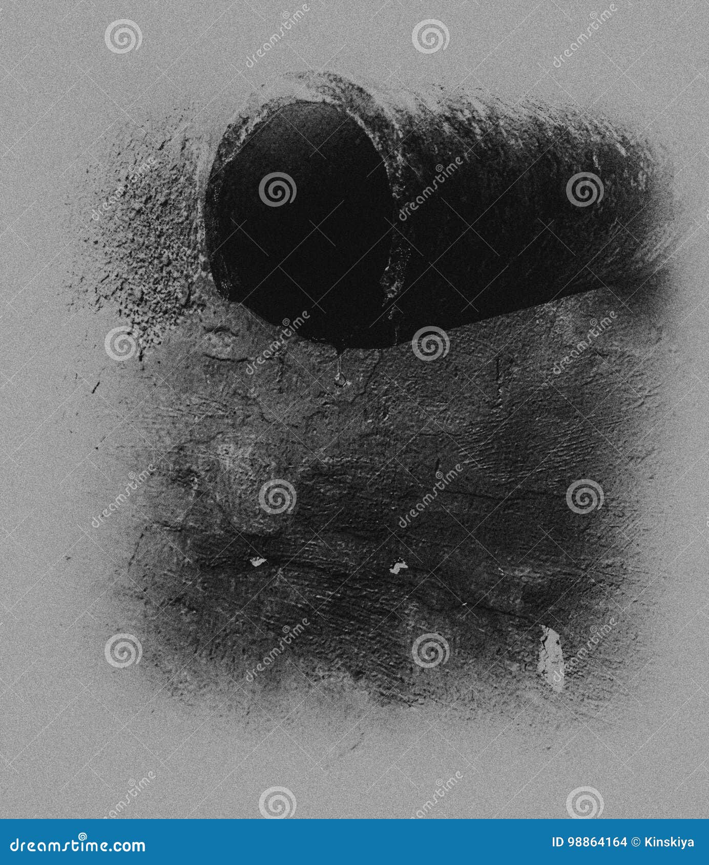 Drain pipe in grunge stile stock photo. Image of drop - 98864164
