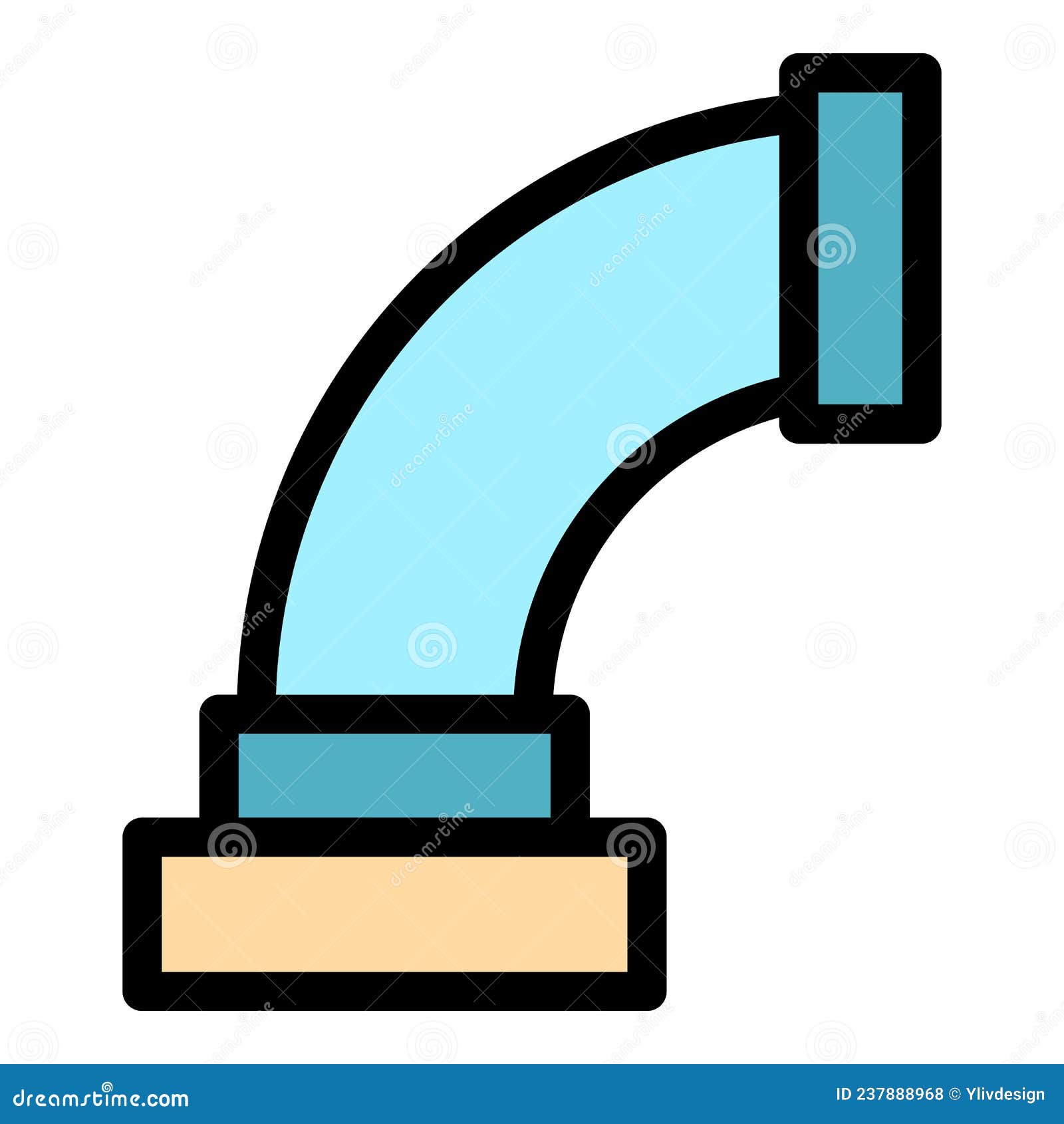 Drain Pipe Icon Color Outline Vector Stock Vector - Illustration of ...