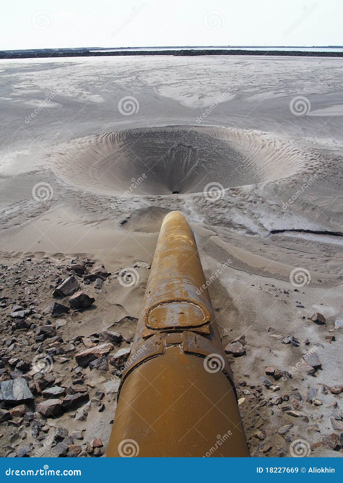 Drain Pipe at the Industrial Waste Area Stock Image - Image of ...