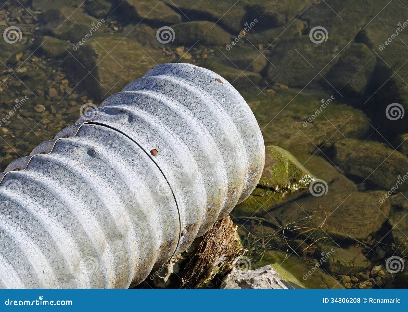 Drain Pipe stock photo. Image of metal, industrial, round - 34806208