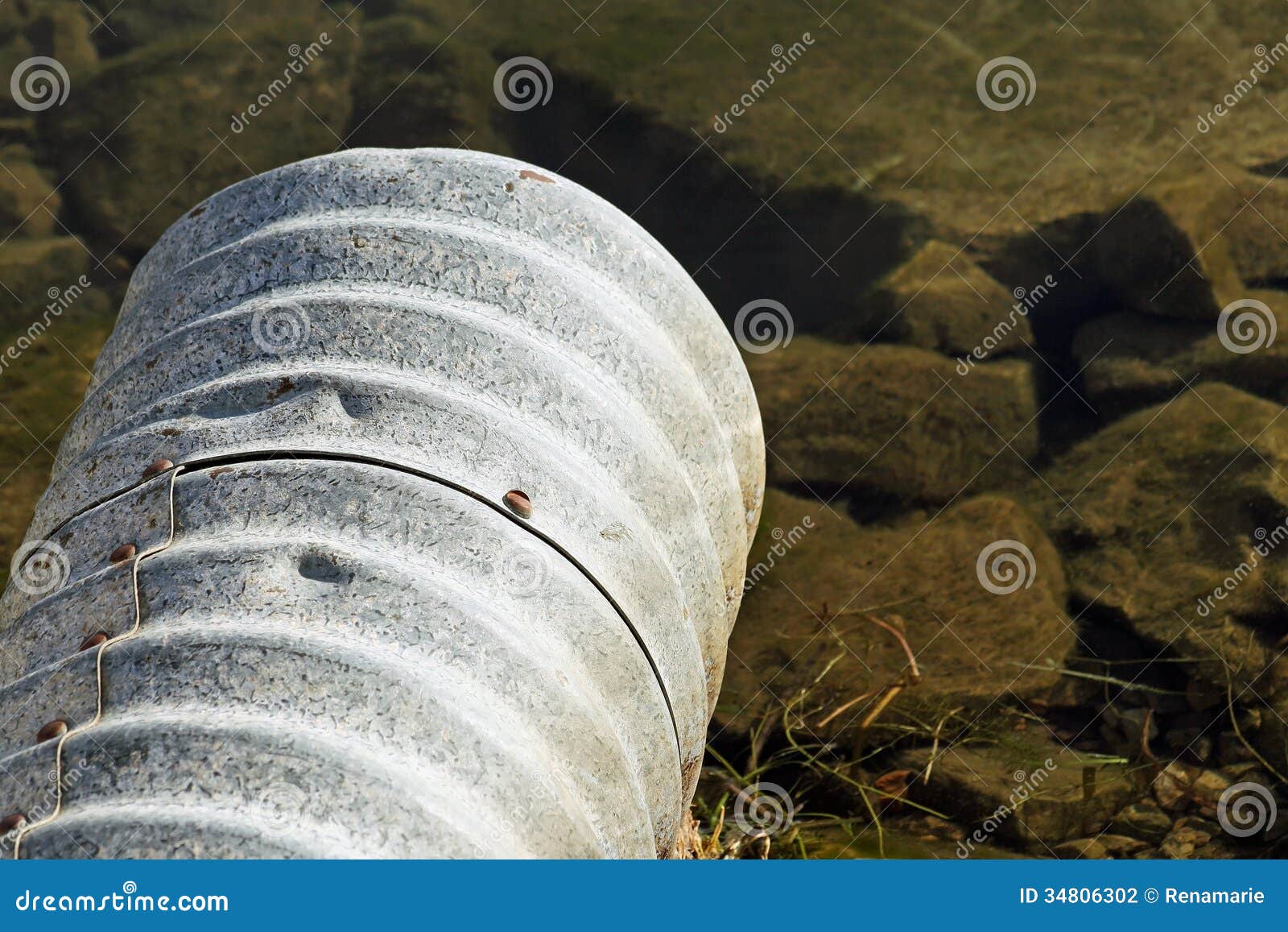 Drain Pipe stock photo. Image of house, drainage, lake - 34806302