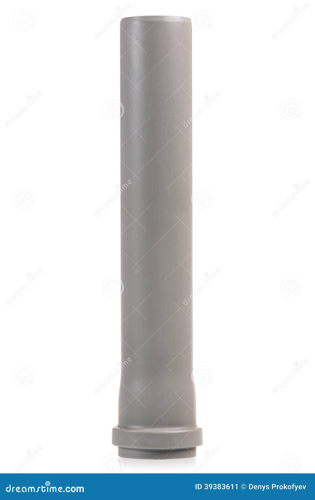 Grey Drain Pipe Tube Element Isolated On A White Stock Image ...
