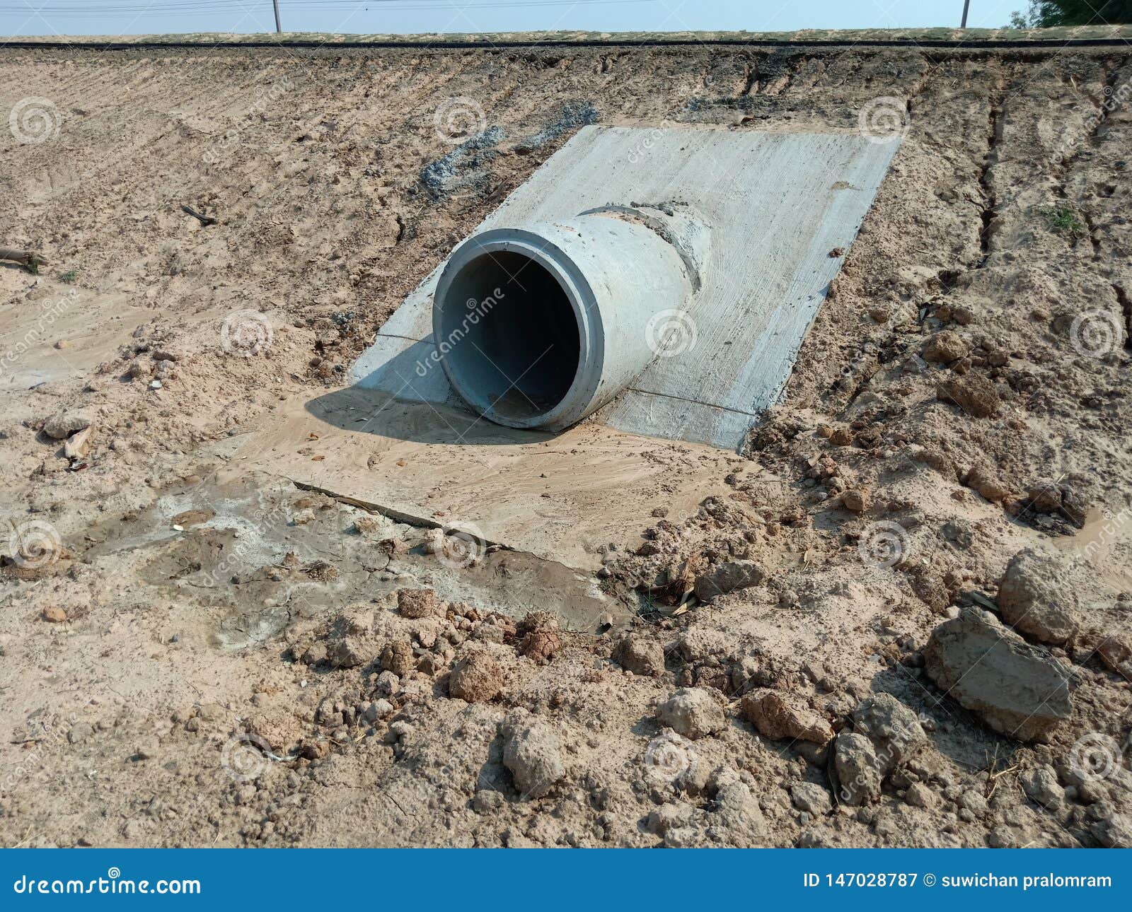 Drain on the Side of the Road Stock Image - Image of manhole, hole ...