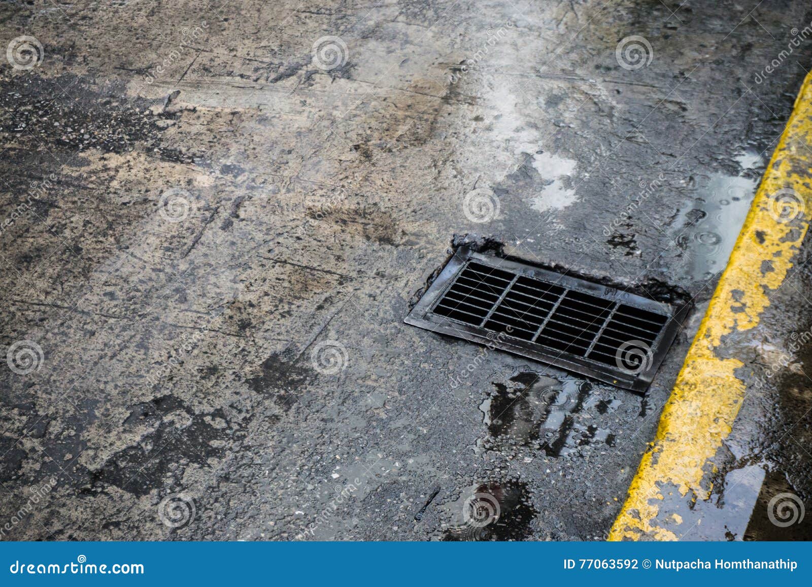 The drain. stock photo. Image of blue, line, paint, autumn - 77063592
