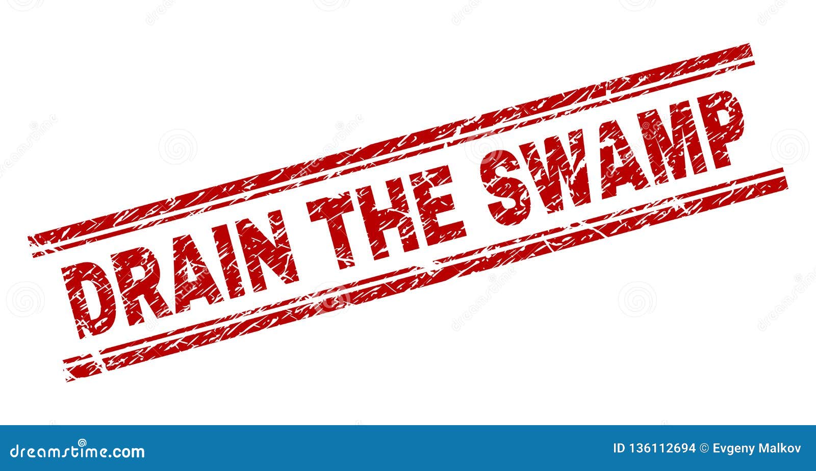 Scratched Textured DRAIN the SWAMP Stamp Seal Stock Vector ...
